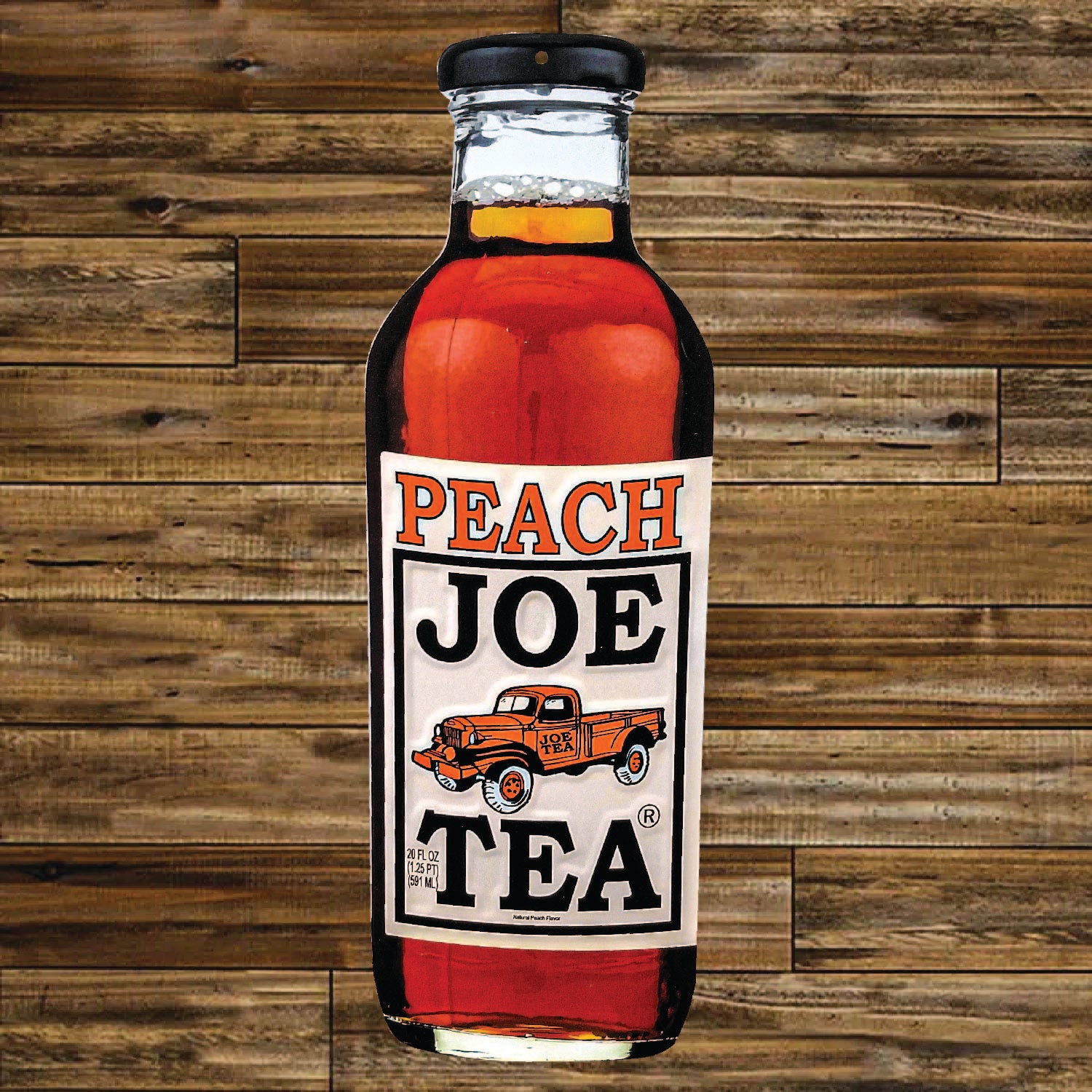 Peach Tea Sign – Embossed Aluminum – joetea.com