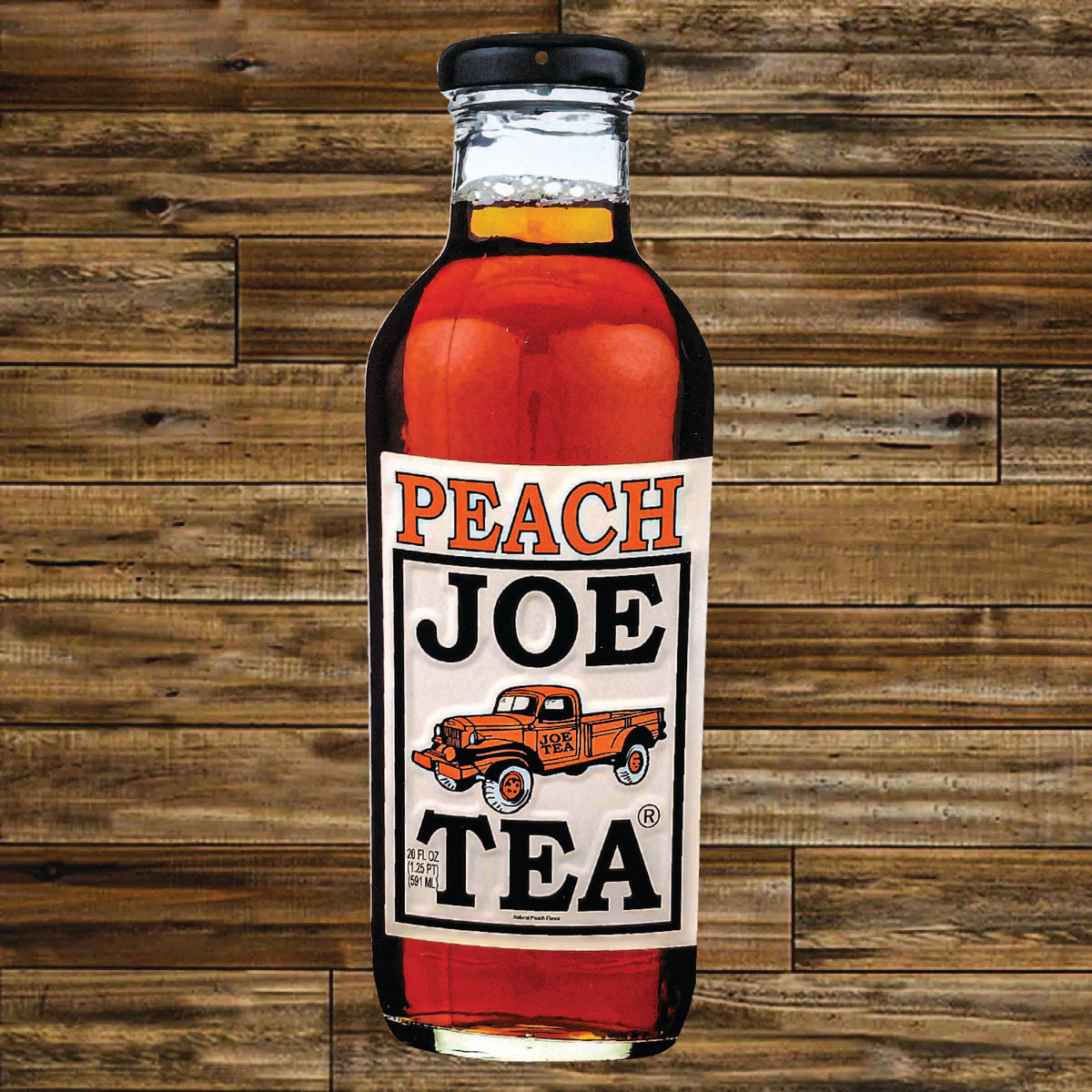 Peach Tea Sign – Embossed Aluminum – joetea.com